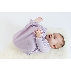 Woolino Infant Nightgown - 100% Superfine Merino Wool Baby Gowns - Newborn Sleeper Gown for Boy & Girl - 0-6 Months - Beige
