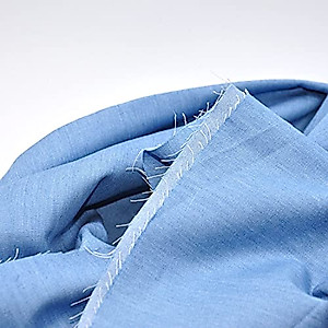 AIVYNA Indigo Blue 5.0 oz 100% Cotton Denim Chambray Fabric,56 Inches Wide, by The Yard Light Col(Light 1Y)