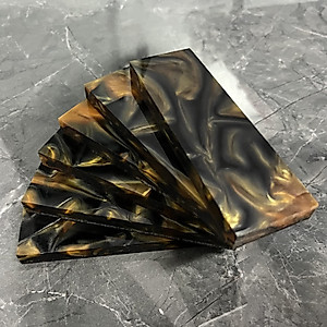 2 Pack Tool knife & Gun Handle DIY Handmade Decoration Sculpting Acrylic Resin Sheet（amber）