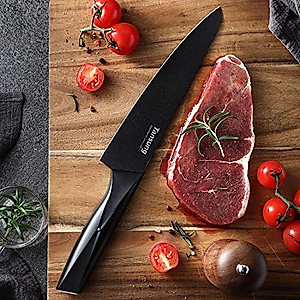 TANSUNG Chef Knife 8" Pro Kitchen Knife Ultra Sharp Cutting Cooking Knife with Durable Stainless Steel Nonstick Blade Ergonomic Handle Protective Sheath for Home Gourmet Restaurant Cooker Gift