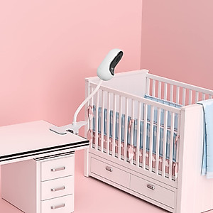 oioaahkeo Baby Monitor Mount, Adjustable Clip Mount for Owlet Duo Baby Monitor, Motorola Baby Monitor, Owlet Cam and VTech VM901 (White)(Not for Owlet Cam2)