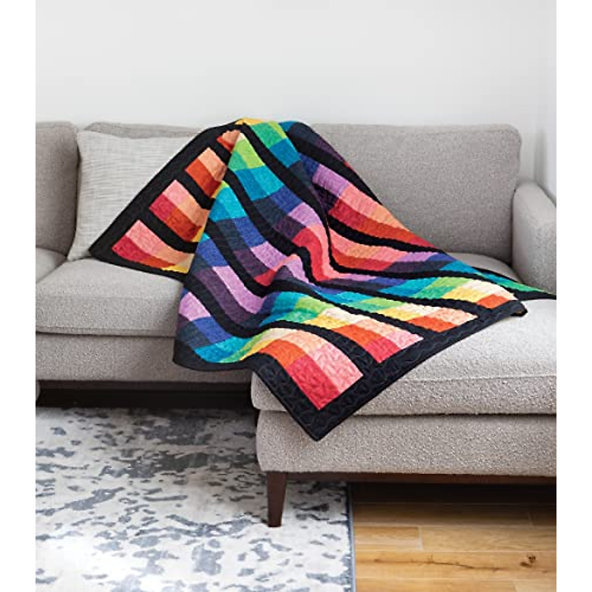 Connecting Threads Rainbow Burst Throw Quilt Sewing Project Kit