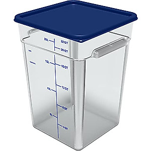 Carlisle FoodService Products CFS Squares Plastic Food Storage Lid 12-22 Quart Royal Blue