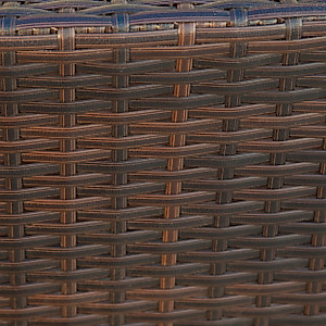 Christopher Knight Home Jenning Outdoor Wicker Stacking Chair Chat Set, 3-Pcs Set, Multibrown