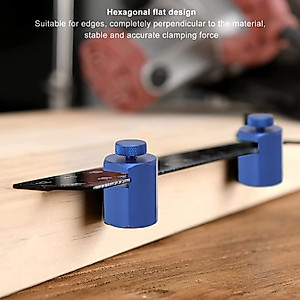 2PCS Stair Guages Knobs Aluminium Alloy Tall Stair Gauge Replacement Stair Stringer Layout Tool for Framing Square Carpentry (Blue)