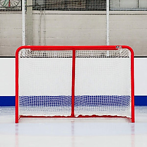 Professional Hockey Goal – Full Size 72 Inch Hockey Goal | Ice Hockey Goal with 5mm Net and 2 inch Galvanized Steel Frame | Regulation Hockey Goal | Professional Hockey Goals