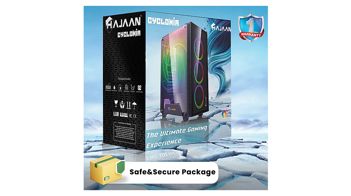 HAJAAN Breeze Gaming Desktop PC with Intel i3 & GeForce GT 1030