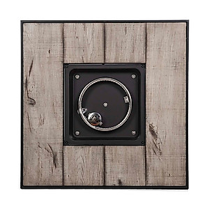 Stainless Steel Propane Fire Pit Table, 40000BTU Gas Fire Table with Weather Cover, Square Firepit Table with Steel lid for Patio Outdoor Deck Backyard, Black