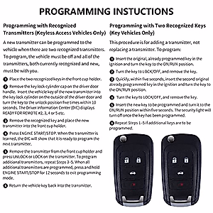 Replacement Folding Keyless Entry Flip Car Key Fob fits for 2010-2016 Buick Lacrosse Regal Verano 2010-2017 Chevy Camaro Equinox Sonic Malibu Cruze (OHT01060512 4btn) Set of 2