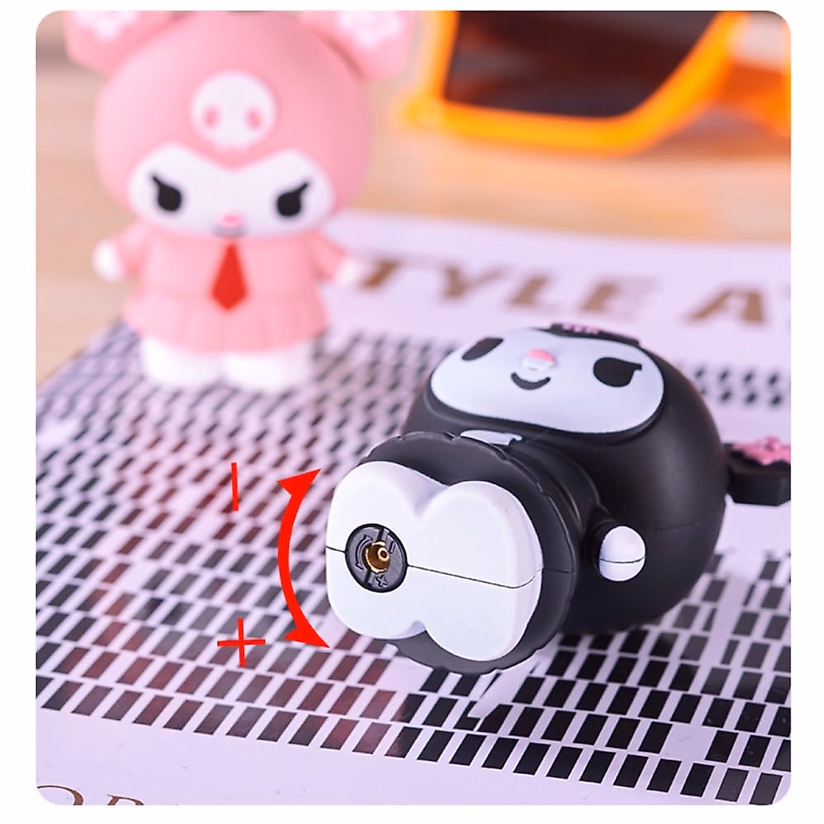 Aimery Kuromi Lighter, Kawaii Lighter, Cool Lighter, Anime Lighter, Anime Keychain Cute & Cool Keychain Accessories for Girls (Purple)