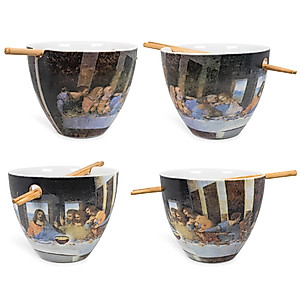 Boom Trendz Bowl Bop Last Ramen Supper Japanese Dinner Set | 16-Ounce Ramen Bowl, Chopsticks