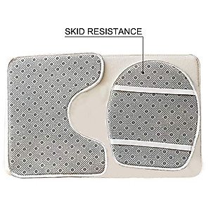 My Daily 3 Piece Bathroom Rug Set Ocean Aqua Blue Teal Old Wood Background Turquoise Non-Slip Contour Mat + Toilet Lid Cover + Bath Mat