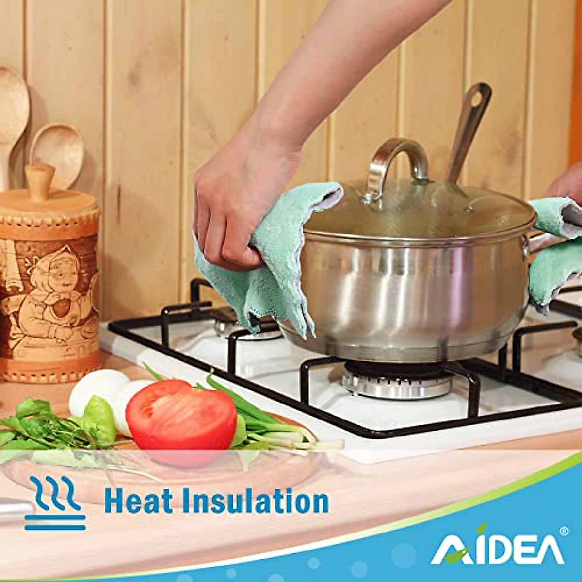 AIDEA Microfiber Cleaning Cloth -12PK, Absorbent Coral Fleece Dusting Cloths, No Odor Reusable Dish Cloth, All Purpose Premium Cleaning Rags, Washable Microfiber Cloth Fast Drying 6.3" x10.4"