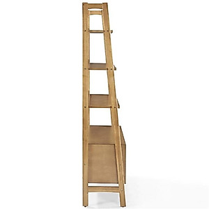 Crosley Furniture Landon Large Bookshelf Etagere, Bookcase Storage with Shelves and File Drawer, Acorn