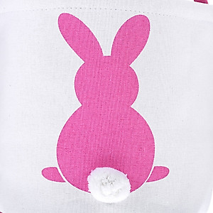 Frienda Easter Bunny Basket Gift Bags Rabbit Handbag Toys Bucket Egg Totes for Easter Hunt Party Favor Birthday Baby Shower DIY Use