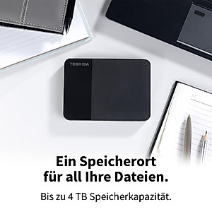 Toshiba 2TB Canvio Ready – 2.5 inch Portable External Hard Drive with SuperSpeed USB 3.2 Gen 1, Compatible with Microsoft Windows 7, 8 and 10, Black (HDTP320EK3AA)