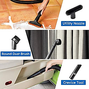 Vacmaster Wet Dry Vacuum 3.2 Gallon 2.5 Peak HP Wall Mounted Shop Vacuum Cleaner with Extension Wands Tool Storage & Wall Bracket for Garage, Car, Home & Workshop