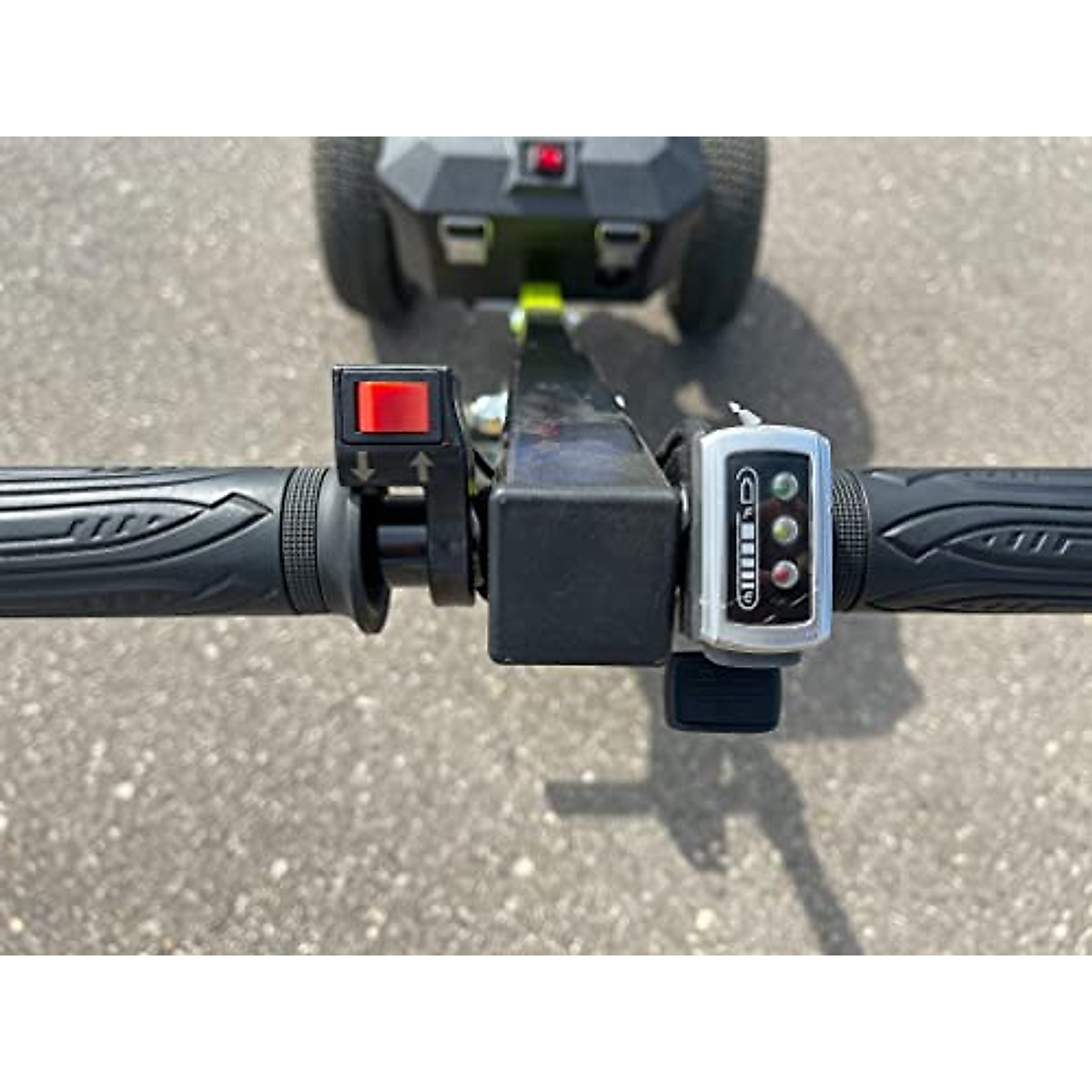 Tow Tuff TMD-35ETD8 Versatile Adjustable 3500 Lbs Capacity Variable Ball Height Electric Utility Dolly for Boats, Cargo Trailers, and More, Green, 3rd Wheel, Step for Leverage, Travels 1.5 MPH