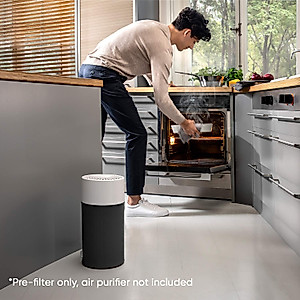 BLUEAIR Blue Pure 411 Black Pre-Filter, Washable Fabric Traps Pollen, Pet Hair & Dust, Dark Shadow