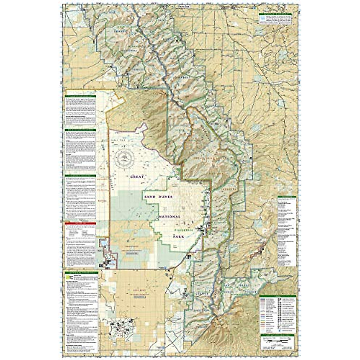 Sangre de Cristo Mountains [Great Sand Dunes National Park and Preserve] (National Geographic Trails Illustrated Map)
