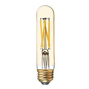 GE Vintage Style LED Light Bulb, 40 Watt, Amber Finish, T9 Tube Light (1 Pack)