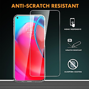 Oududianzi Case for Moto G Stylus 5G 2021 with Screen Protector,Non-Yellowing Shockproof Bumper Protective Phone Cover, Anti-Scratch Soft TPU Back(Transparent)