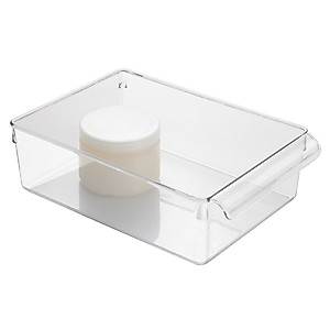 iDesign Linus Kitchen, Pantry, Refrigerator, Freezer Storage Container - 4 Pack, Clear, Large
