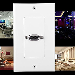 DAUERHAFT Wall Mount VGA Head Flexible Wiring Easy Installation ABS Socket Panel for Engineering Wiring