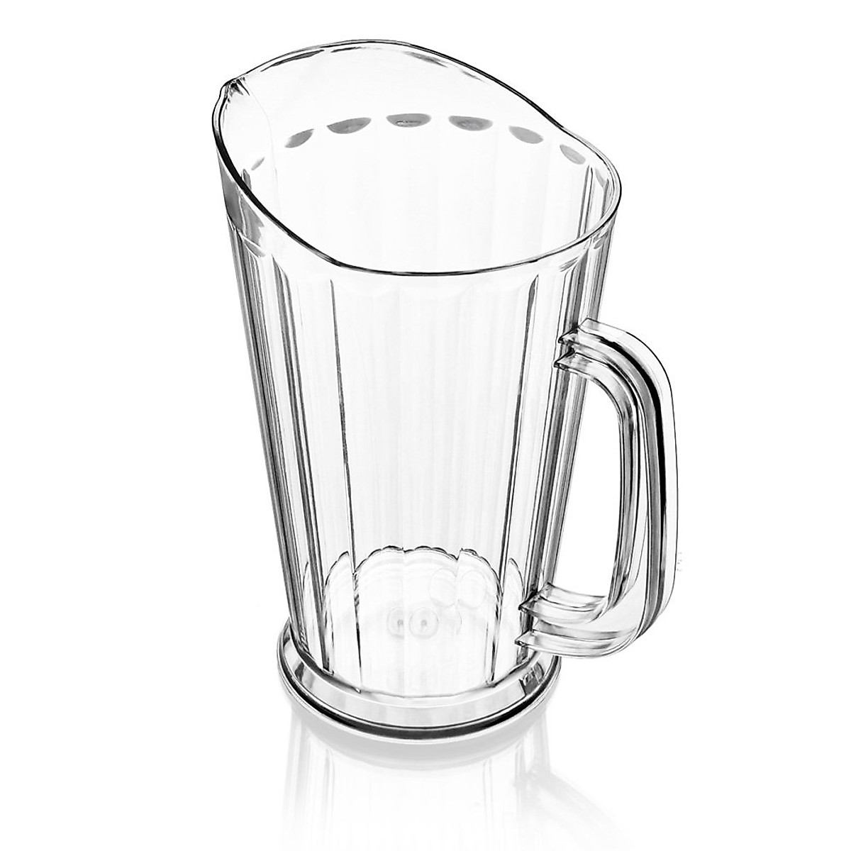 New Star Foodservice 46151 Resturant-Grade Polycarbonate Plastic Tapered Style Water Pitcher, 60 oz, Clear, Set of 12