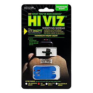 HIVIZ LCLW01 Ruger LC9/LC380 Interchangeable LITEWAVE Front Handgun Sight Green, Red, and White, One Size