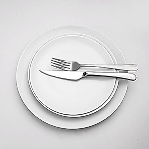 iboodi Cream White Porcelain Dessert Plates for Restaurant and Kitchen Set of 6 (6.5 Inches)