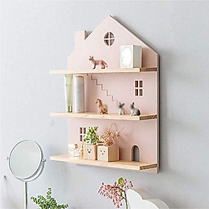 PIBM Stylish Simplicity Shelf Wall Mounted Floating Rack Shelves Retro Partition Storage Sundries Cosmetic Multifunction Storage Bedroom,3 Sizes, a , 40X9X52CM