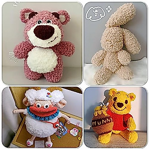 3 PCS 150g Soft Coral Velvet Yarn Chenille Yarn for Crocheting,Fluffy Yarn for Knitting and Croche DIY Craft,Warm Yarn for Bag Hat Scarve Clothe Gloves Slippers Doll(Purple)