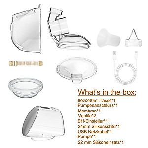 YOUHA Wearable Breast Pump, Portable Hands-Free Breastfeeding Pump, Rechargeable Wireless Milk Pump for Work&Home