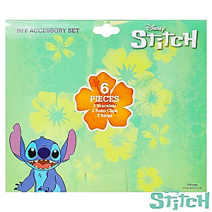 LUV HER Disney Stitch Girls BFF 6 Piece Toy Jewelry Box Set with 2 Rings, 2 Bead Bracelets and Snap Hair Clips Ages 3+