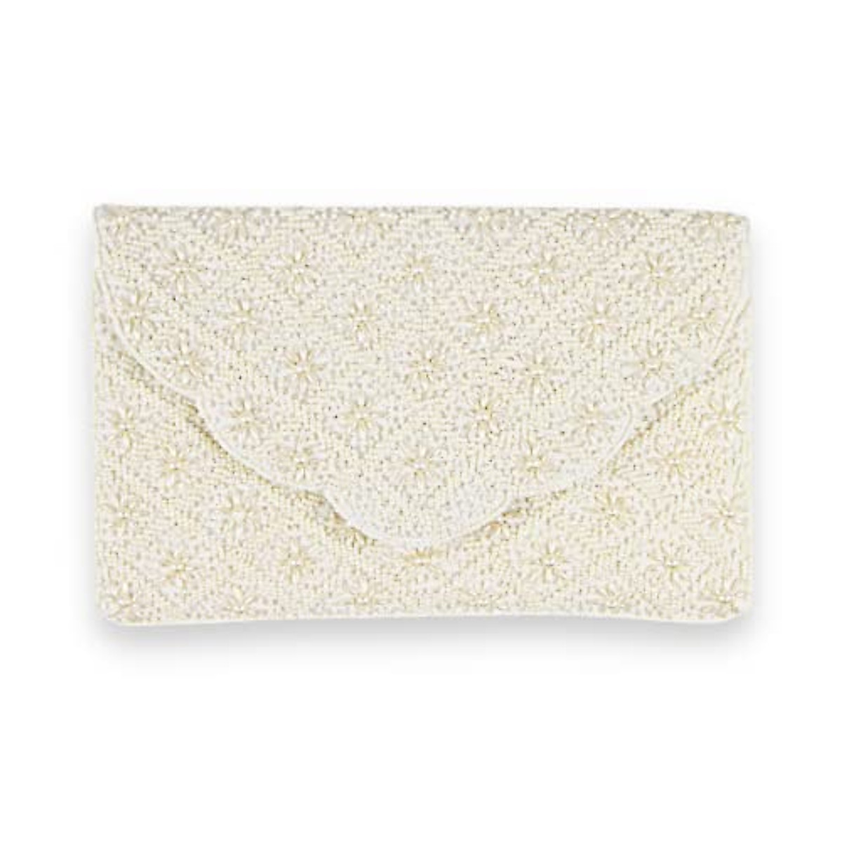 Ivory Scallop Pearl Clutch Bag, Bride Clutch, Hand Beaded Purse, Evening Bag, Gifts for Engagement, Bridal Shower, Bachelorette, Wedding Party