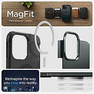 Spigen Tough Armor MagFit Designed for iPhone 14 Pro Max Case (2022) [Kickstand] [Military-Grade Protection] Compatible with MagSafe - Abyss Green