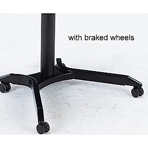 Lectern Podium Stand,Standing Desk Laptop Stand Cart Mobile Height-Adjustable Sit to Stand Office Desk Podium Standing Table, Panel 71.5x50cm/B/Height 68/108cm