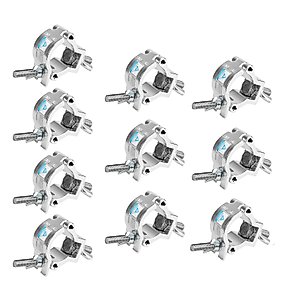 10 Pack Heavy Duty 165lb Aluminum Alloy Stage Lighting Clamp 1.26-1.38 Inches for Projector Par Light Spotlight Fits 32mm to 35mm OD Tubing/Pipe, Small Size Clamp-TUV Certificated