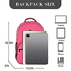 OZCHIN Medium Backpack with Combination Lock, Smell Proof - Classics Backpack Travel bags for Men Women (Rose Red)