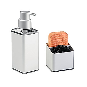 iDesign Metro Ultra Rustproof Aluminum Sink Holder For Sponges, Scrubbers, Soap - Silver