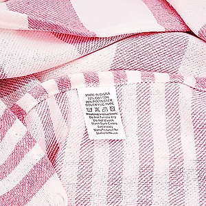 Plauthus Turkish Beach Towel 2 Pack-39” x 71”-Oversized & Sand Proof & Quick Dry & Compact-Extra Lager Cotton Beach Towels for Adults on Beach, Bath, Pool, Travel, Yoga, Camping- Pink