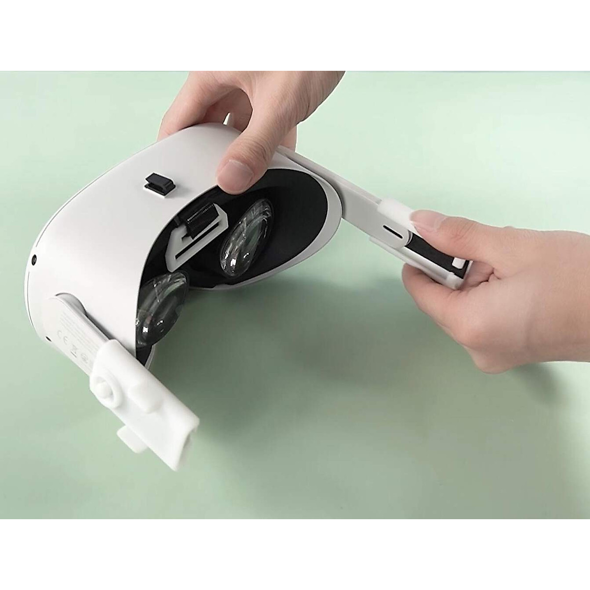 Adapter for Installing The HTC Vive Deluxe Audio Strap on Oculus Quest 2 Gen/Adapters for Oculus Quest 2 Gen Replacement Strap-White Color (Designed Only for Quest 2 Gen)