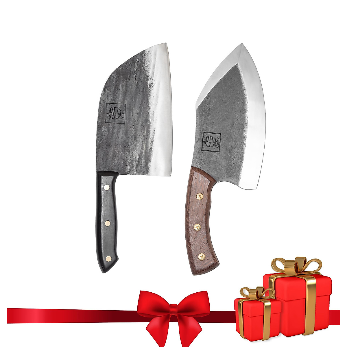 COOLINA The Real Duo Lixy & Promaja High Carbon Steel Knife Set, Butcher's Knife for Meat & Bone, Versatile Chef’s Knife for Chopping & Dicing, Full Tang, Ergonomic Handles, Perfect for BBQ & Grill