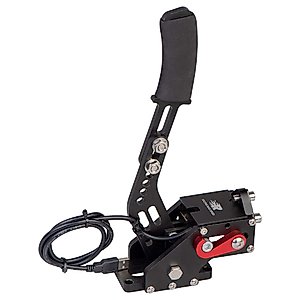 CNRAQR PC Racing Game USB Handbrake for 16Bit SIM for Racing Games, Compatible with Logitech G27 G29 G920 G923 T500 T300 Simulate Linear Handbrake（With Fixing Clip