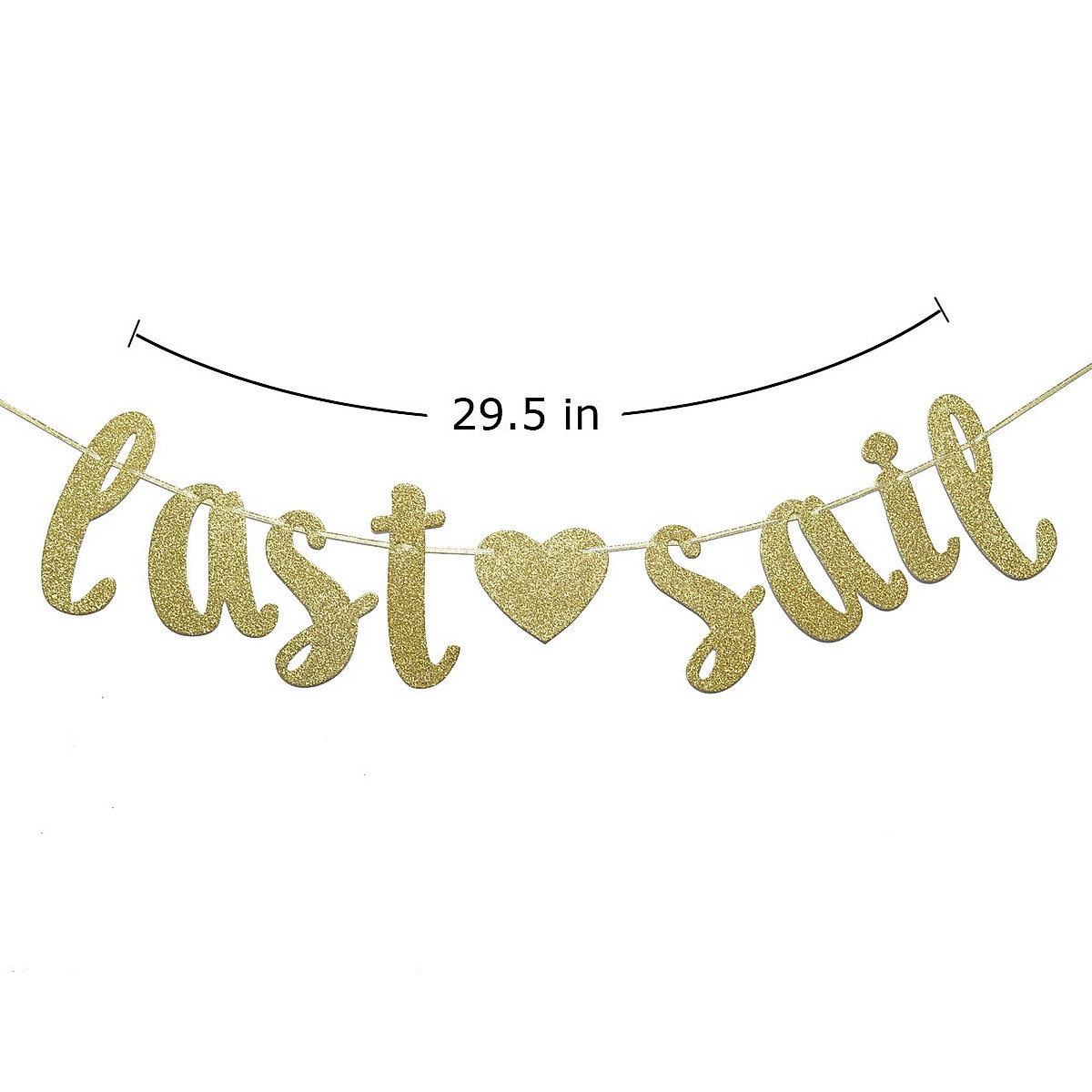 Last Sail Before The Veil Banner, Wedding, Engagement, Bridal Shower, Bachelorette Cruise Decorations (Gold)