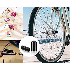 Jamiikury 60PCS Screw Thread Protectors 5mm ID Rubber End Caps Vinyl Flexible End Caps Round Tube Bolt Cap (Black, 60PCS)