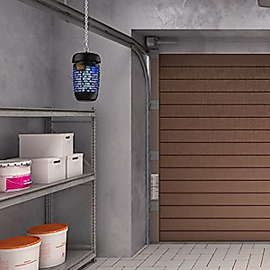 BLACK+DECKER Bug Zapper Electric Lantern with Insect Tray, Cleaning Brush, Light Bulb & Waterproof Design for Indoor & Outdoor Flies, Gnats & Mosquitoes Up to 625 Square Feet