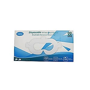 AMVR 100pcs VR Face Cover Pad Disposable Non-Woven Fabric Sponge Mat with Magic Sticks for Meta Quest 1, Quest 2 and Meta Go