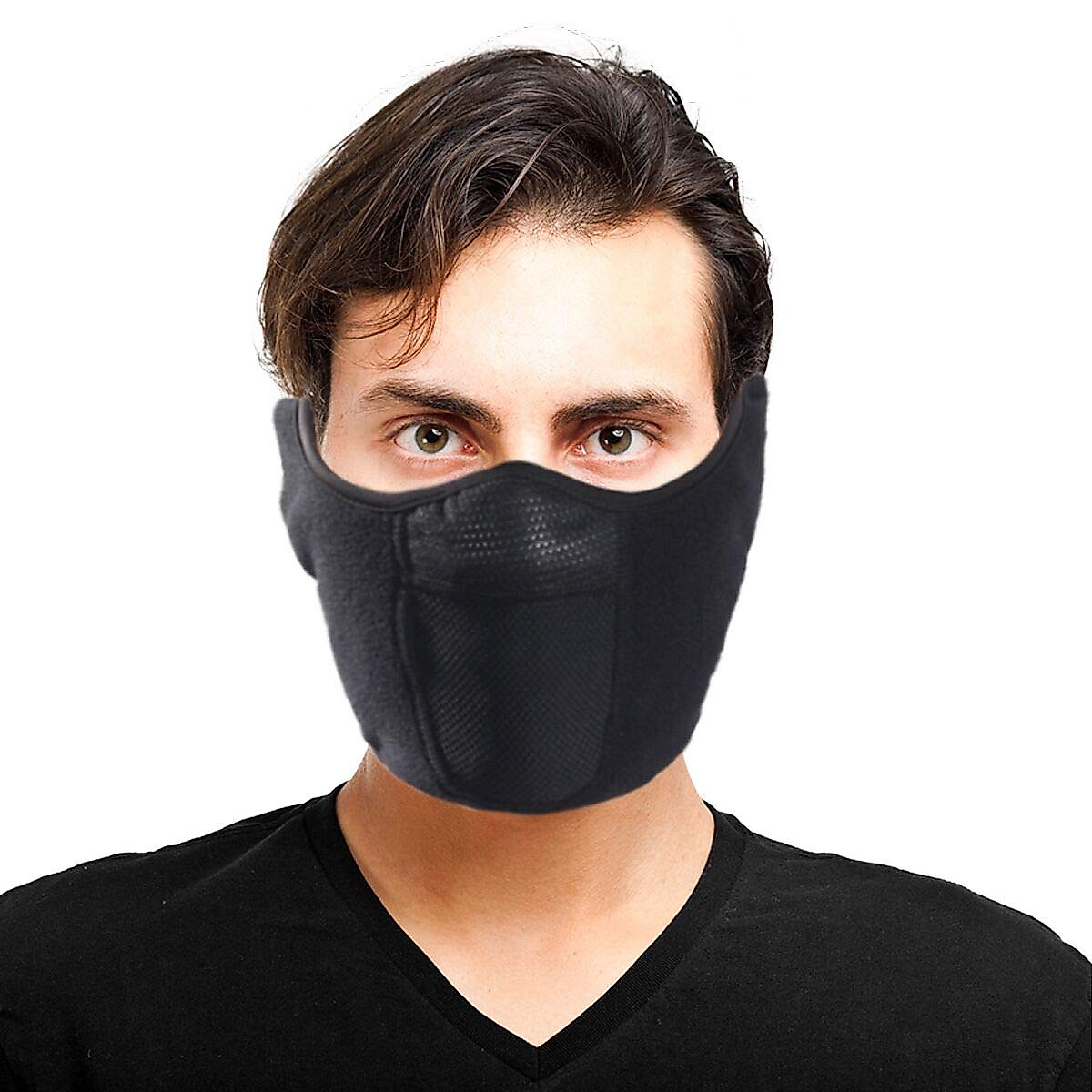 Balaclava Half Face Mask Adjustable Fastener Windproof Men Women for Skiing Snowboarding Motorcycling Winter Outdoor Sports Highly Breathable (Half-face)